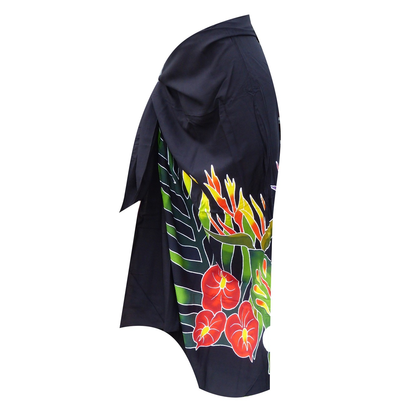 Paréo Par Terre de Fleurs Noir
